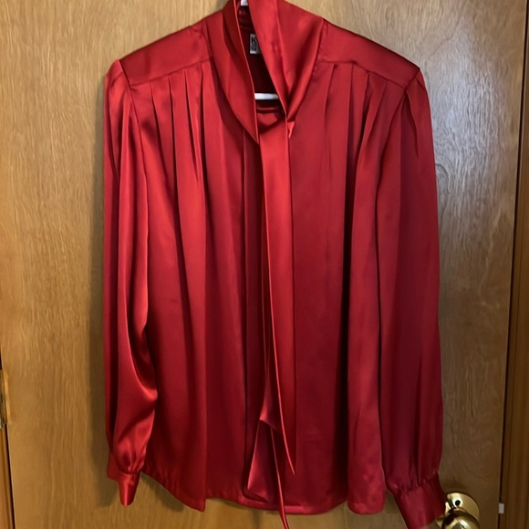 Koret | Tops | Vintage Koret Career Red Blouse 4 | Poshmark